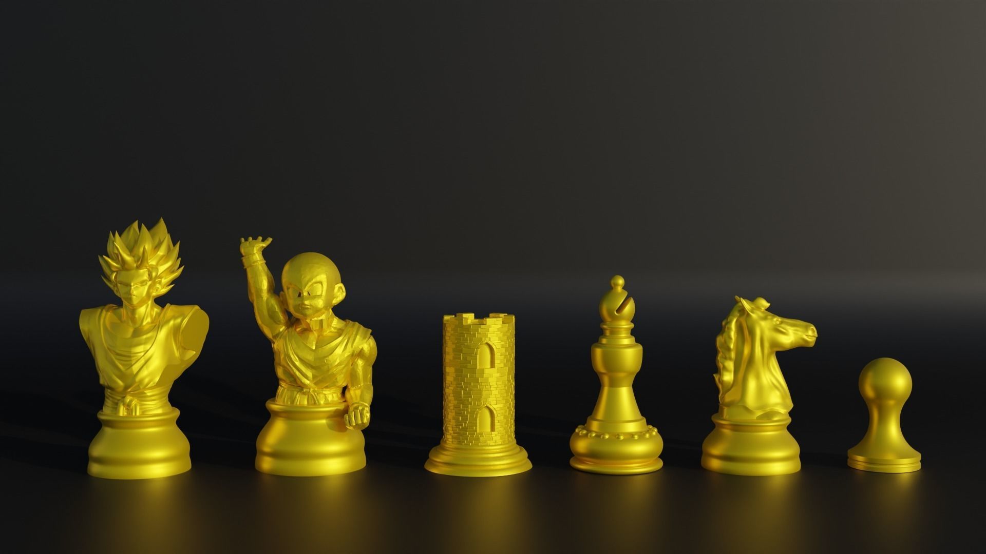 Anime Figure Chess Set - 8 Different Pieces 3D model 3D printable ...