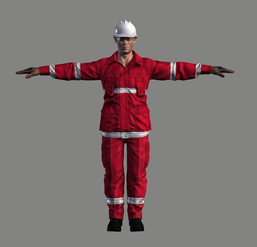 3D model Worker Character Pack RIGGED ANIMATED VR / AR / low-poly ...