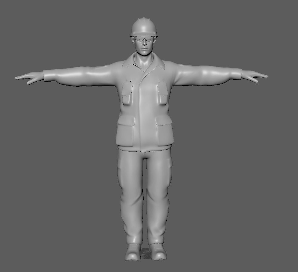 3D model Worker Character Pack RIGGED ANIMATED VR / AR / low-poly ...