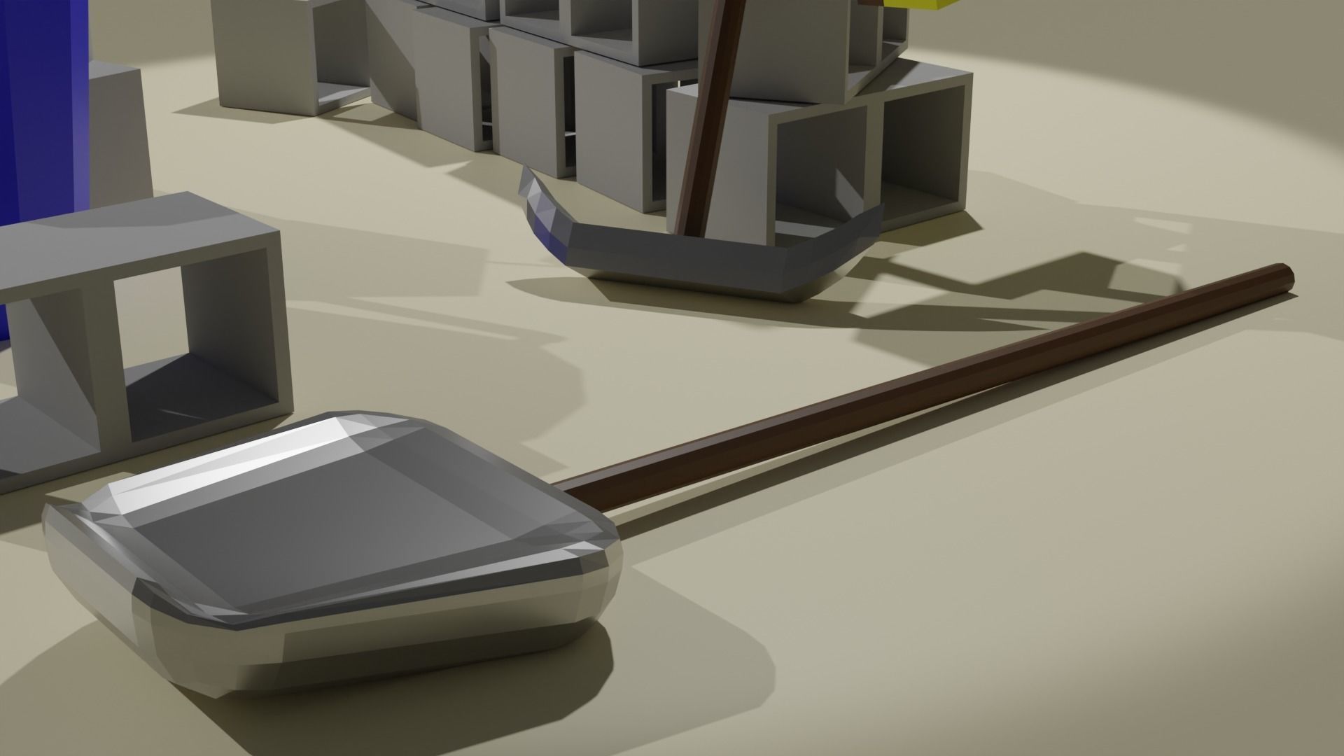 3D model Low Poly Industrial Tools Set VR / AR / low-poly | CGTrader