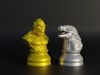 King Kong Versus Godzilla Figure Chess Set - 8 Different Pieces 3D ...