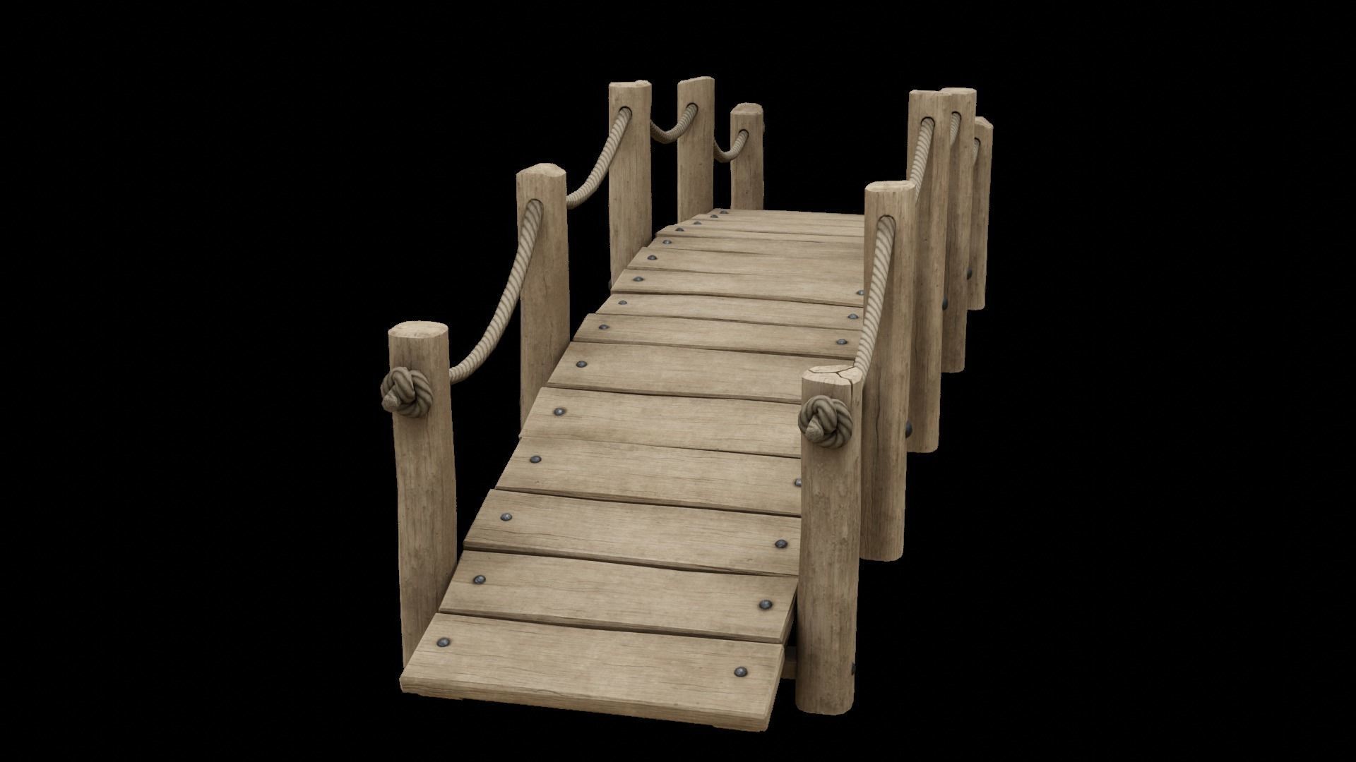Medieval wooden bridge free VR / AR / low-poly 3D model | CGTrader