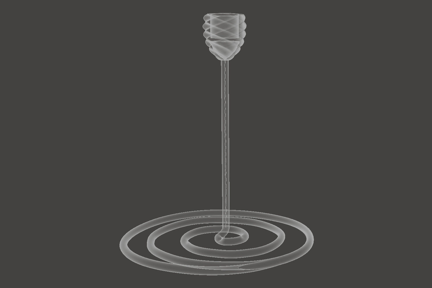 Spiral Candelabrum 3D Printing Candle Holder 3D model 3D printable ...