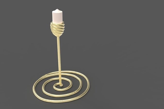 Spiral Candelabrum 3D Printing Candle Holder 3D model 3D printable ...
