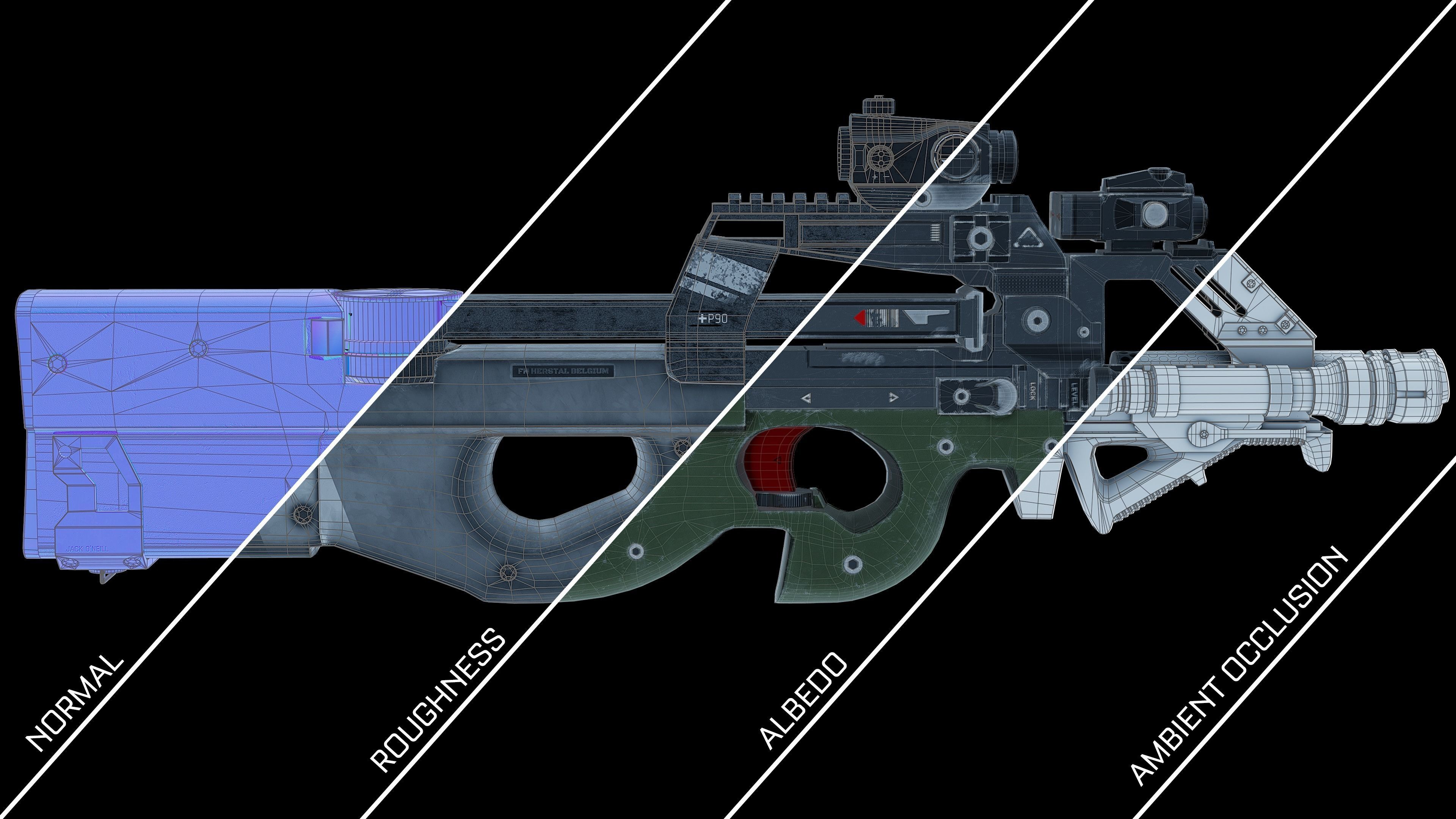 FN P90 Rifle 3D model | CGTrader