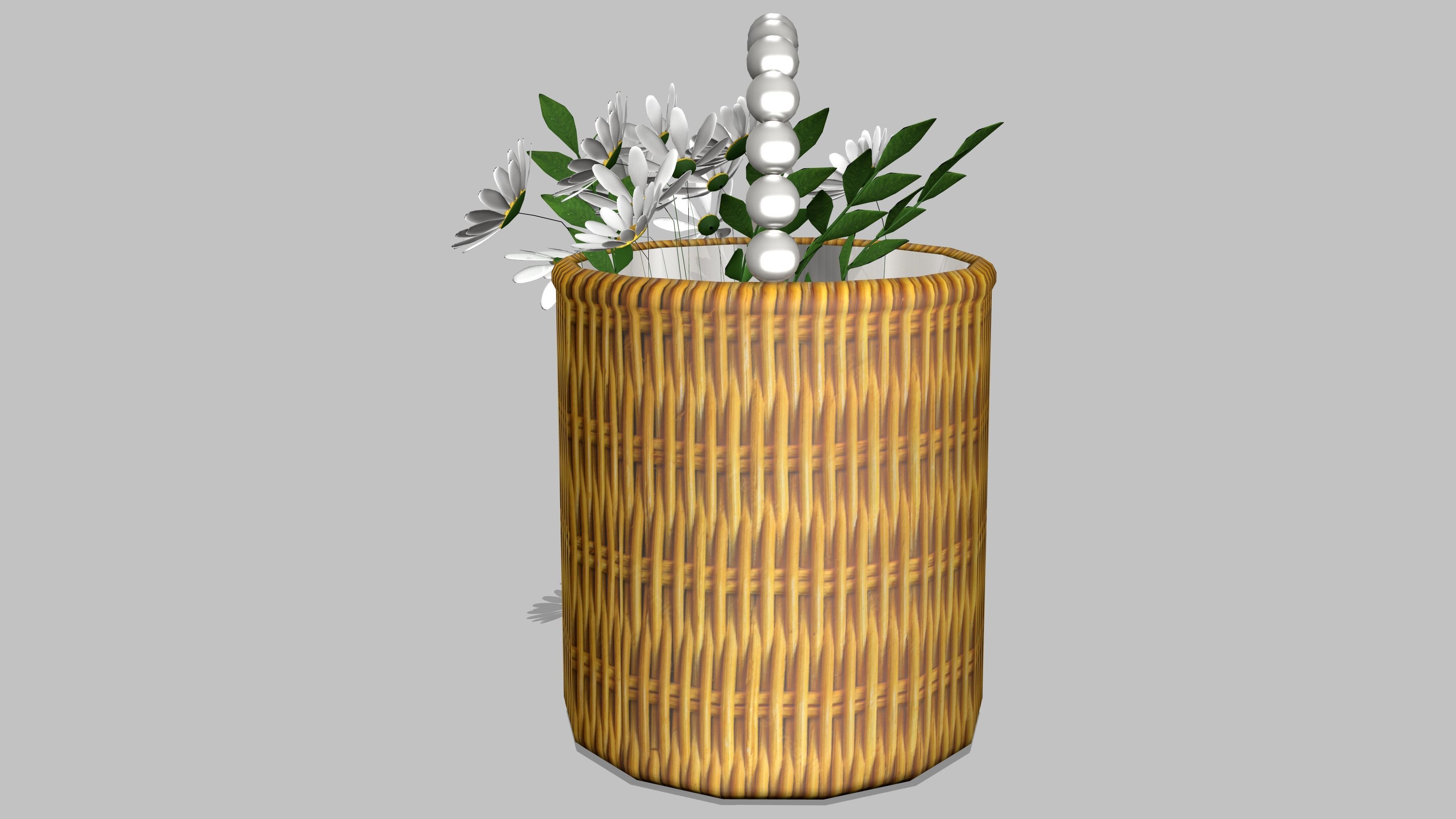 3D model Flower Basket VR / AR / low-poly | CGTrader