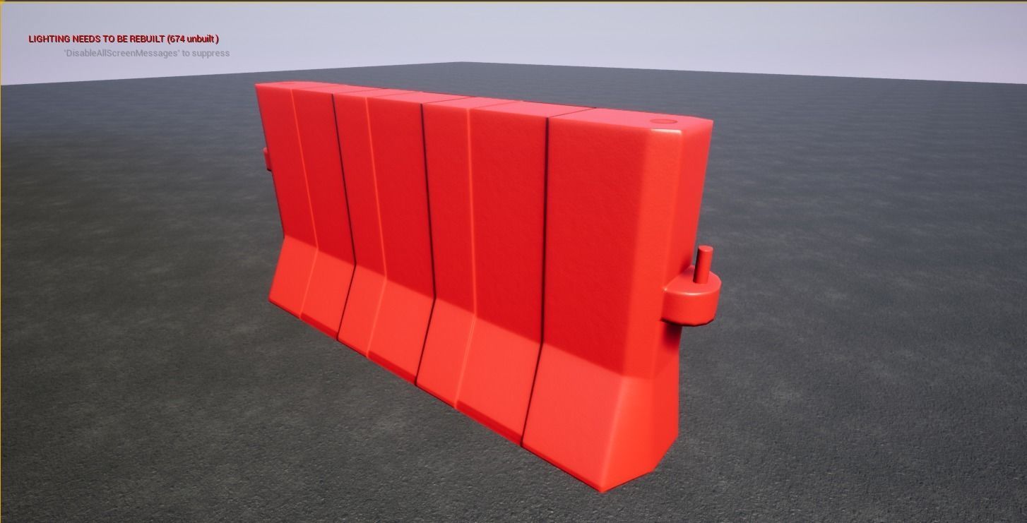 3D model Plastic road barrier VR / AR / low-poly | CGTrader