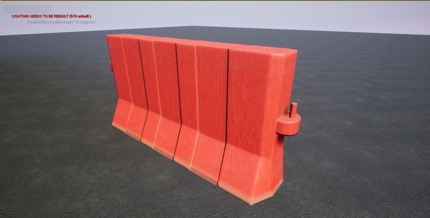 3D model Plastic road barrier VR / AR / low-poly | CGTrader