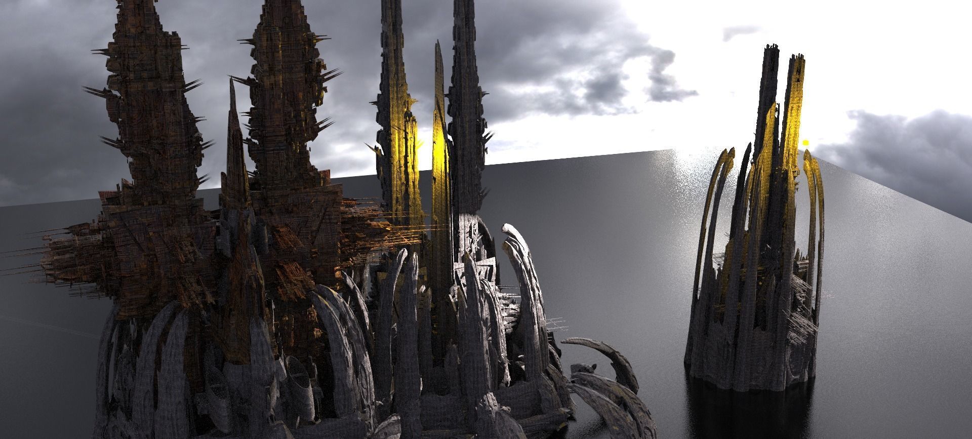 Sci Fi Wraith Claw City Tower Ruler Kit bash 3D model | CGTrader