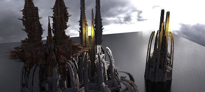 Sci Fi Wraith Claw City Tower Ruler Kit bash 3D model | CGTrader