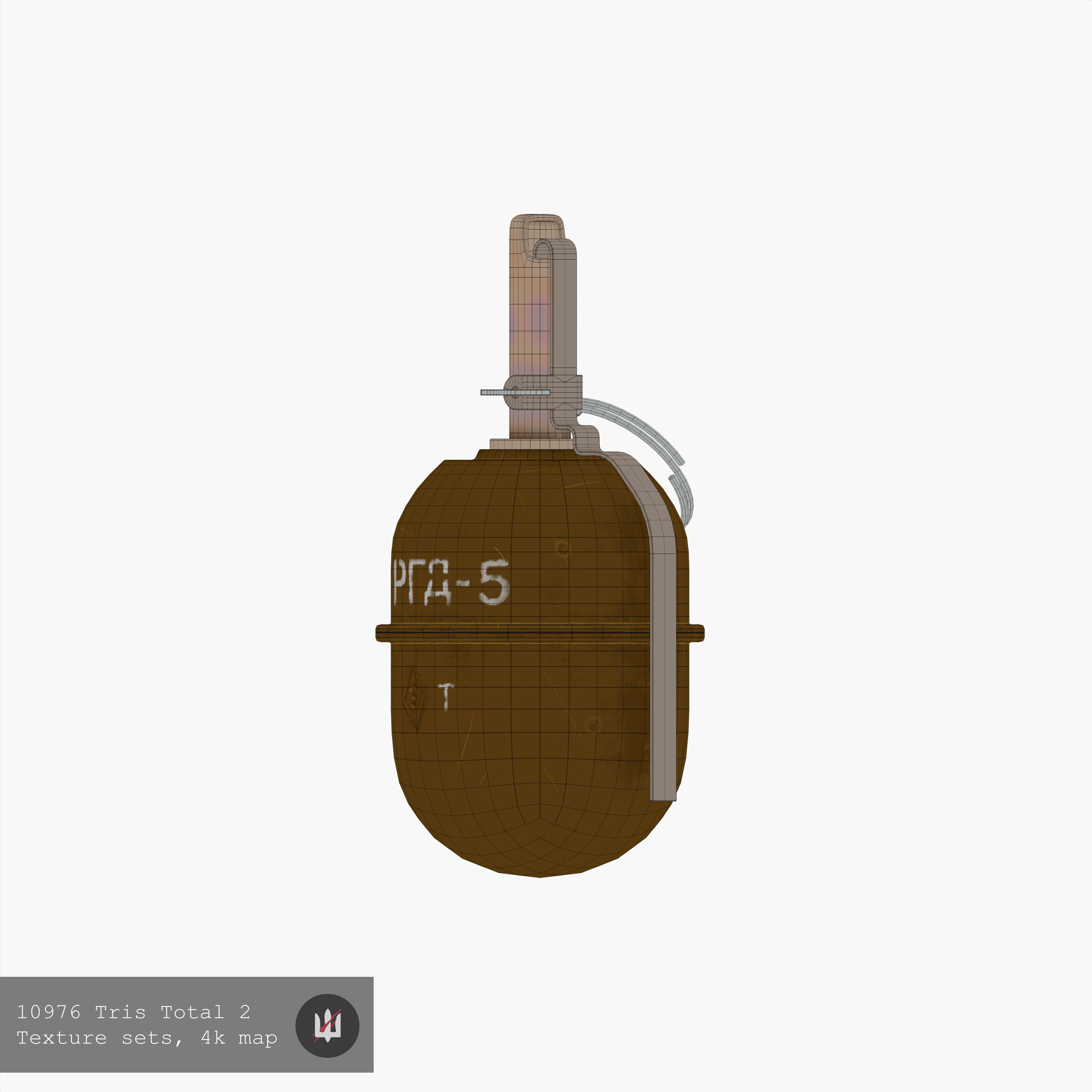 3D model Soviet hand Grenade RGD-5 Low-poly 3D model VR / AR / low-poly ...