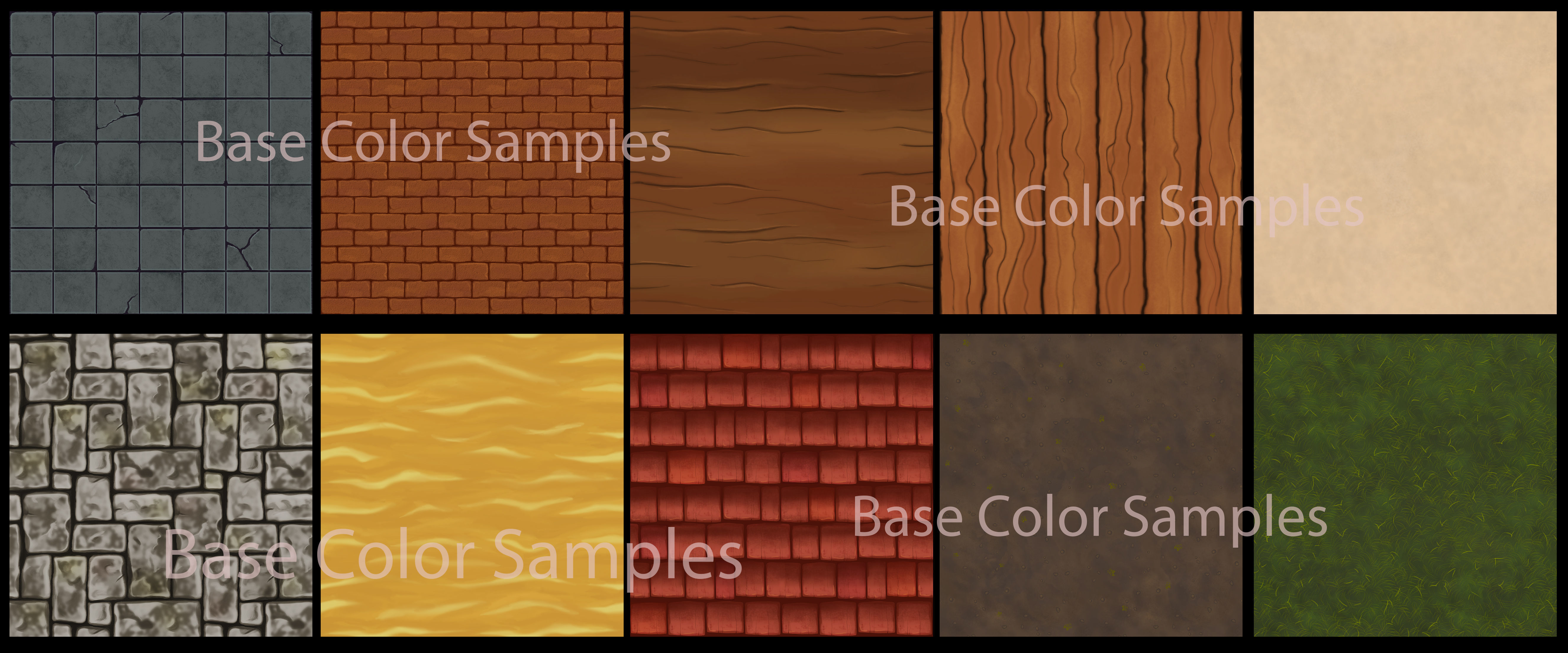 Texture Stylized Handpainted Cartoon Textures pack - PBR Material asset ...