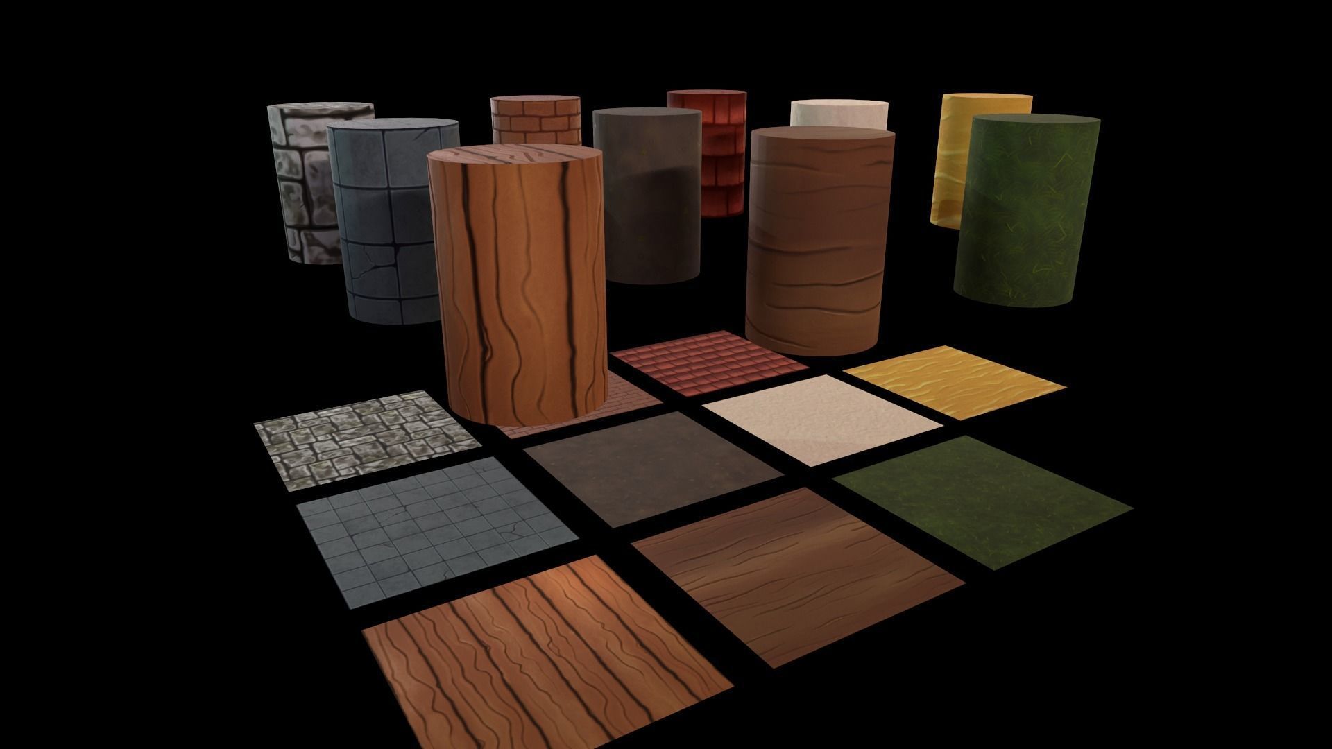 Texture Stylized Handpainted Cartoon Textures pack - PBR Material asset ...