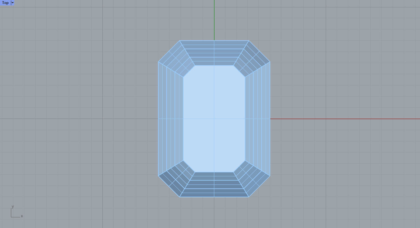 Emerald-Cut Gem Model for Rhino free 3D model | CGTrader