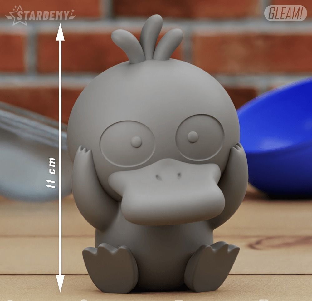 PSYDUCK 2 DIFFERENT MODELS CHIBI CUTE PRINT IN PLACE 3D model 3D ...