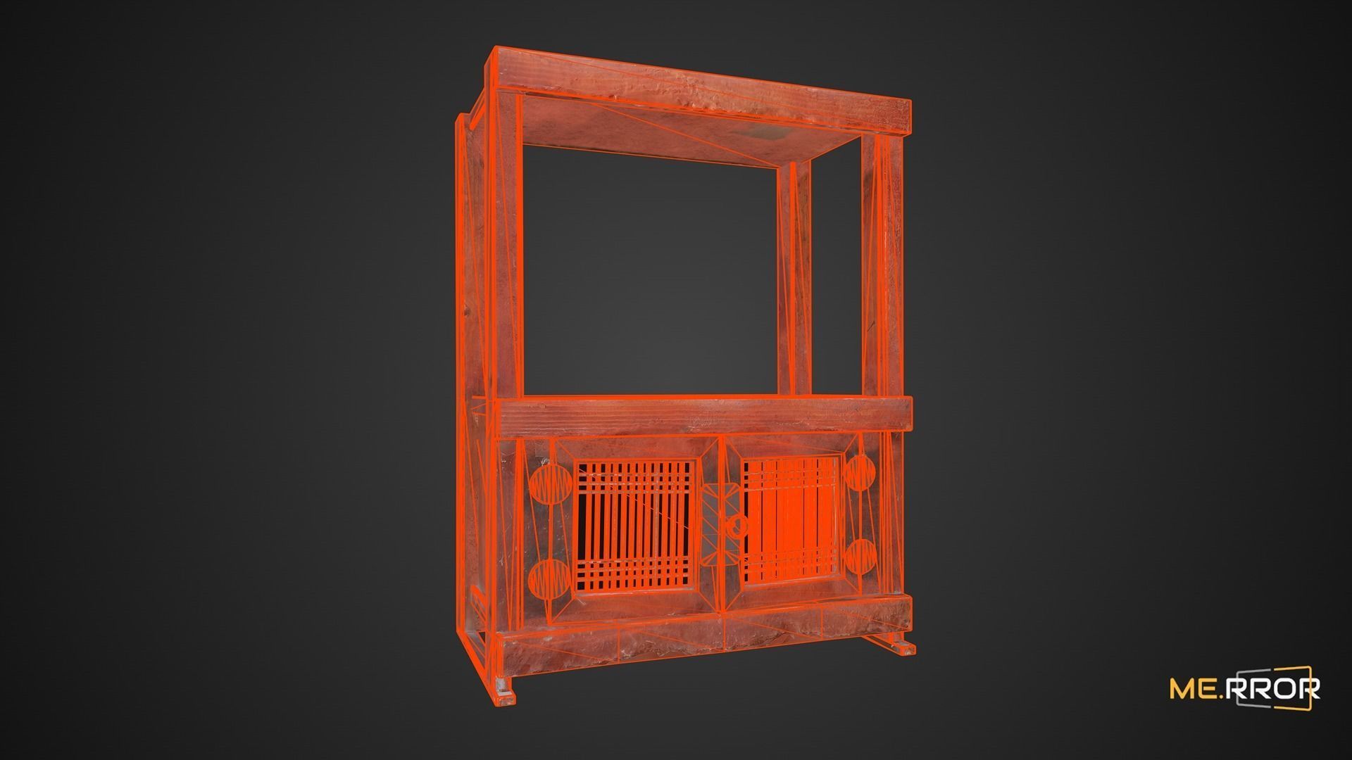 3D model Game Ready Wooden Armoire VR / AR / low-poly | CGTrader