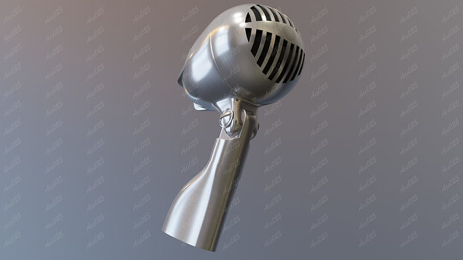 Shure 705 Rocket vintage microphone 3D model | CGTrader