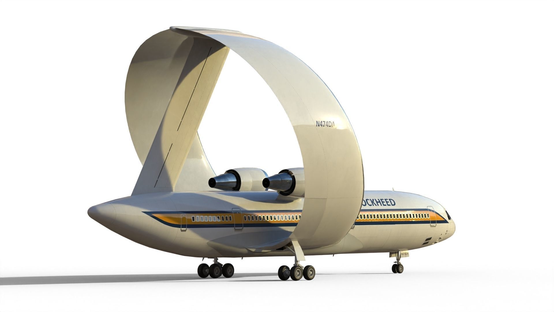 Lockheed Ring Wing airliner 3D model | CGTrader