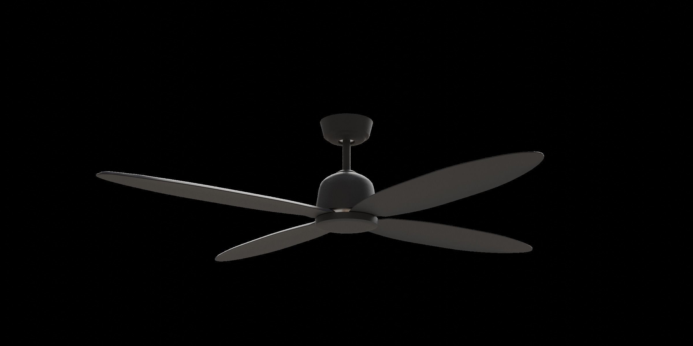 3D model Evolution 52 Dc Motor Ceiling Fan Black VR / AR / low-poly ...