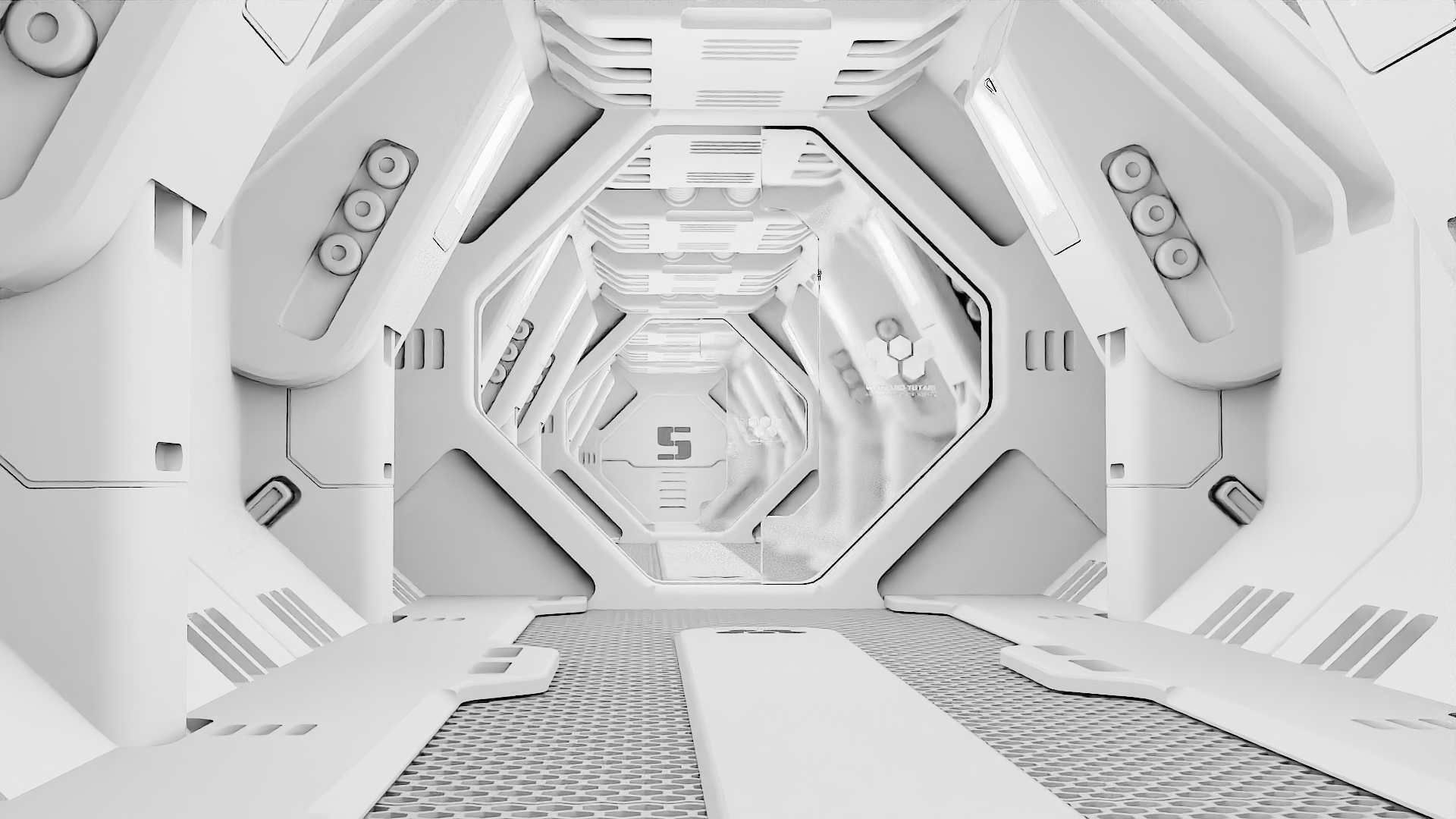 STARSHIP CORRIDOR 3D model | CGTrader