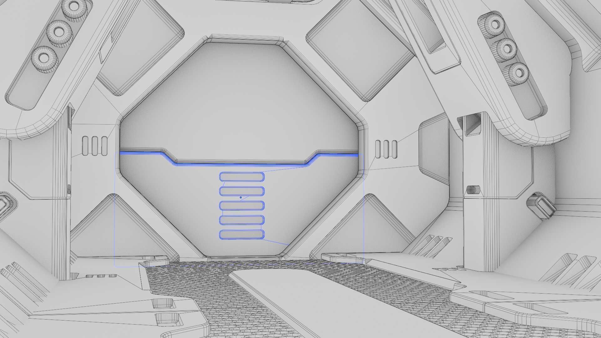STARSHIP CORRIDOR 3D model | CGTrader