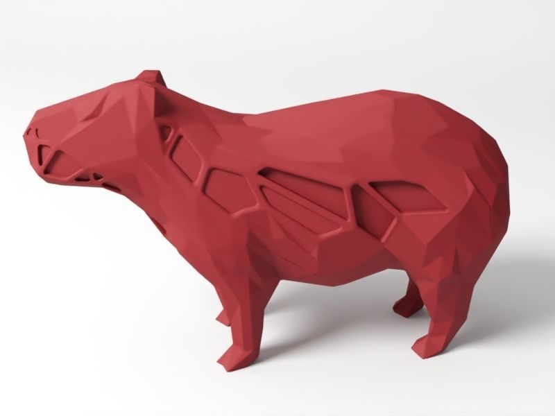 Polygon Capybara 3D model 3D printable | CGTrader