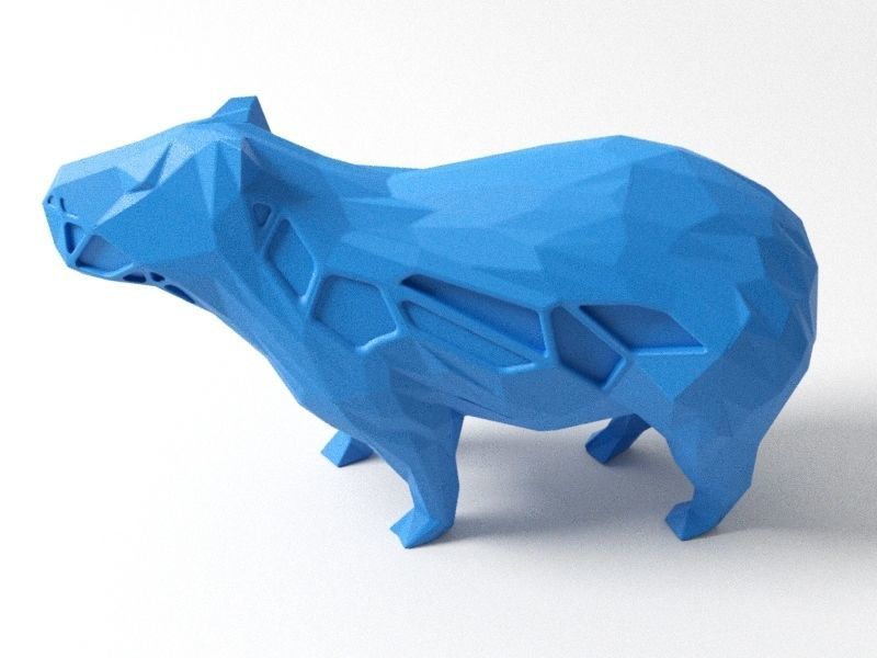 Polygon Capybara 3D model 3D printable | CGTrader