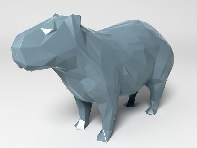Polygon Capybara 3D model 3D printable | CGTrader