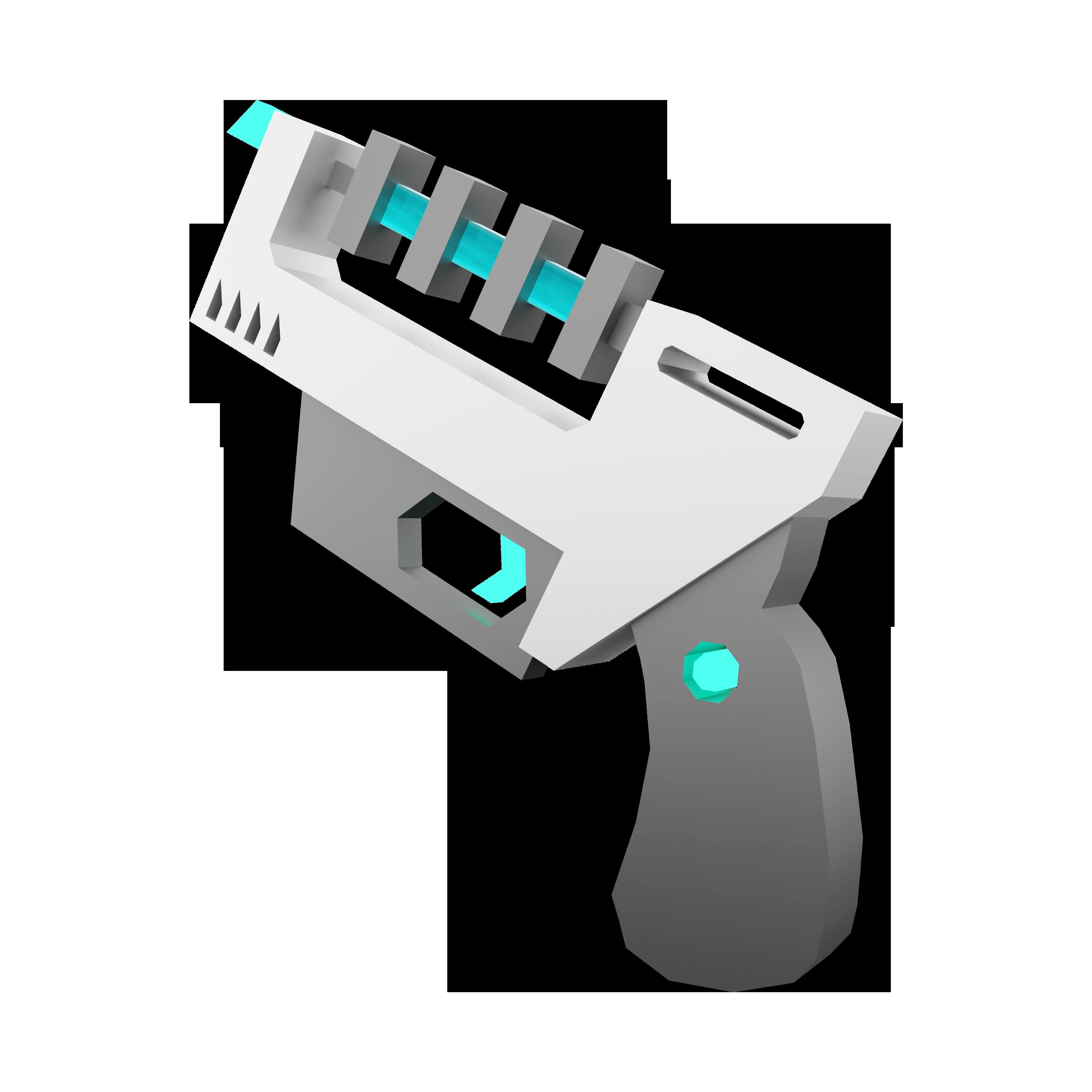 3d laser gun of the future low poly icon 3D model | CGTrader
