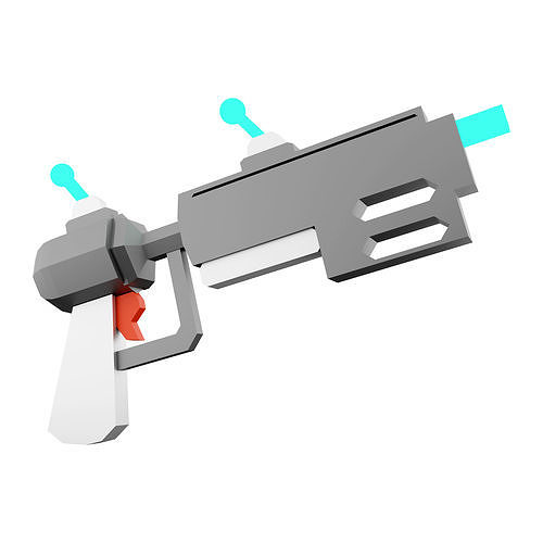 3d render science fiction blaster icon 3D model | CGTrader