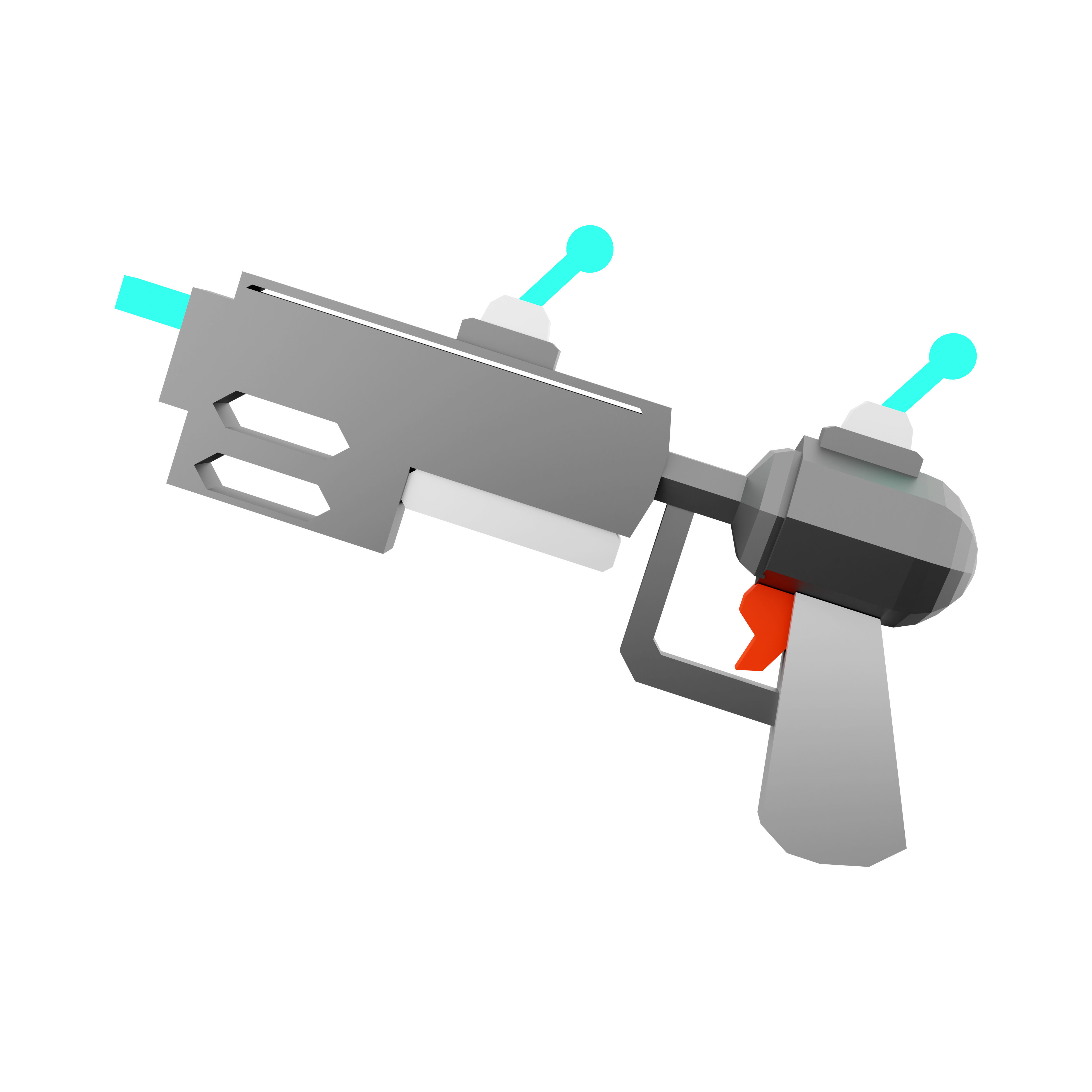 3d render science fiction blaster icon 3D model | CGTrader