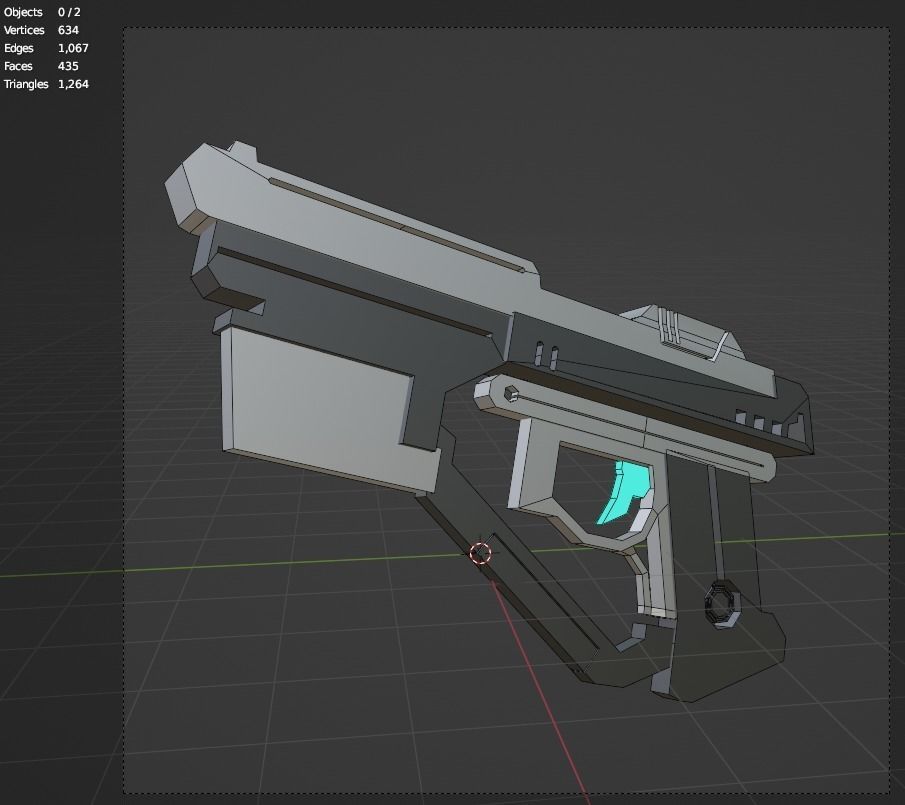 3d space gun from astronomy collection low poly icon 3D model | CGTrader