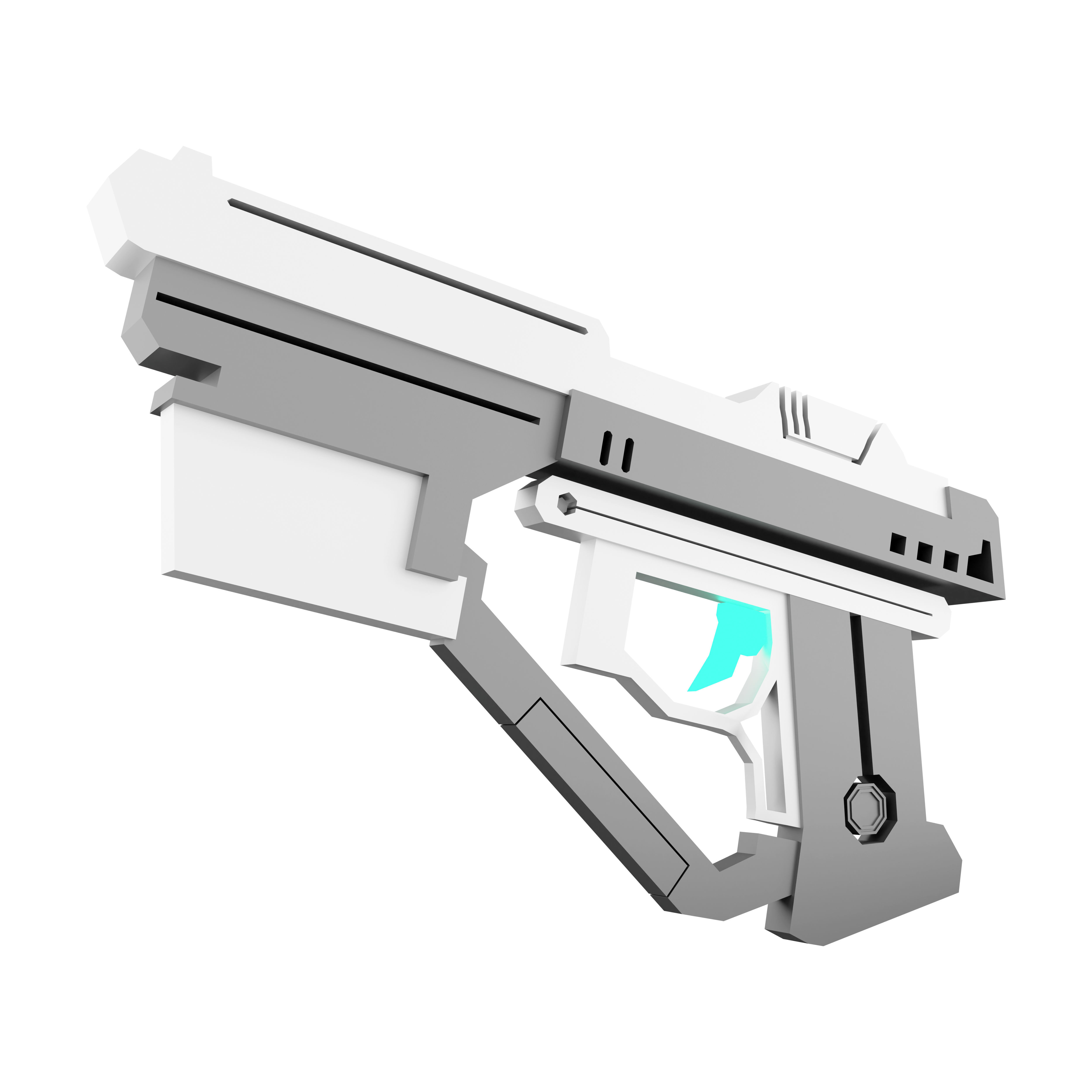 3d space gun from astronomy collection low poly icon 3D model | CGTrader