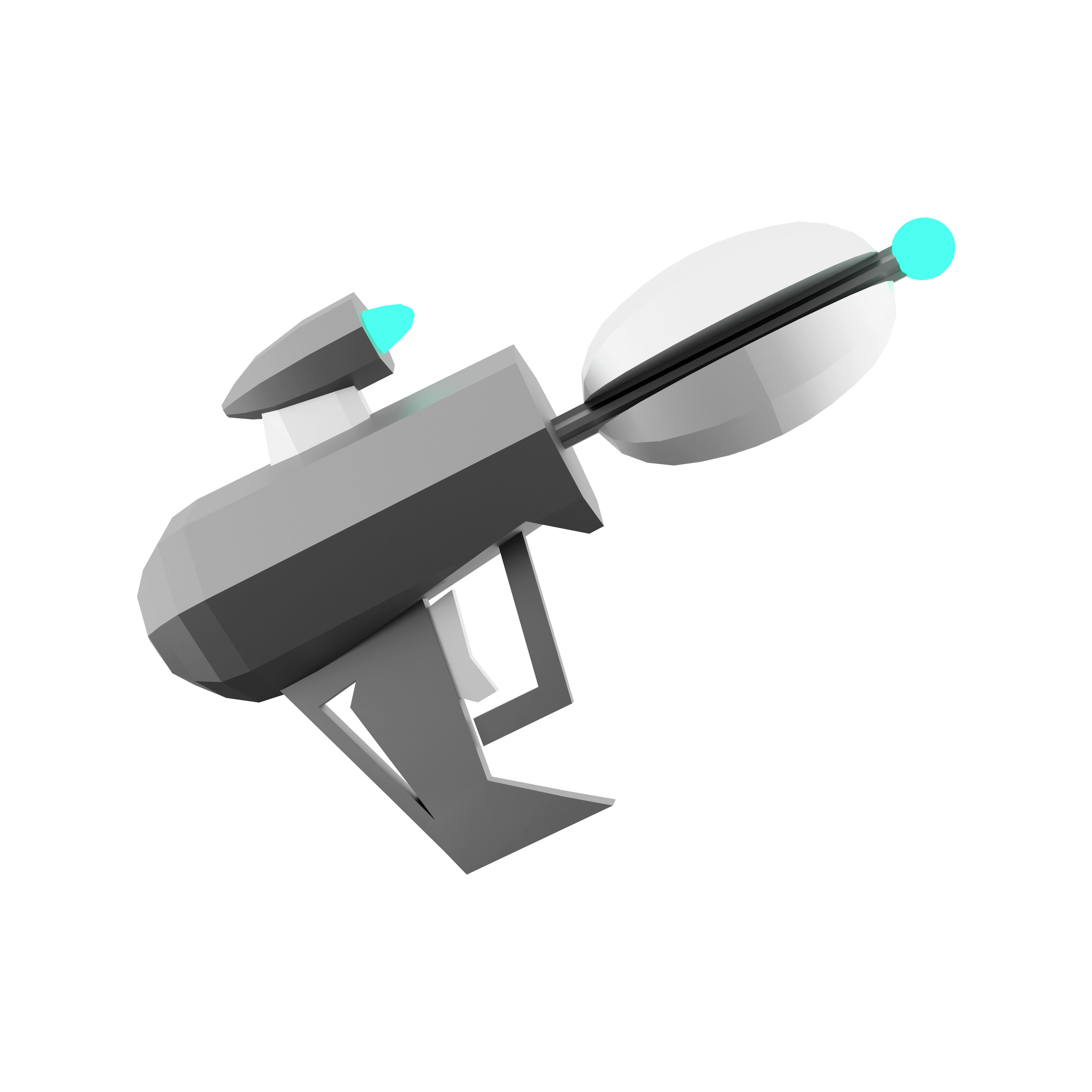 3d Futuristic Sci-Fi Assault Pistol low-poly icon 3D model | CGTrader