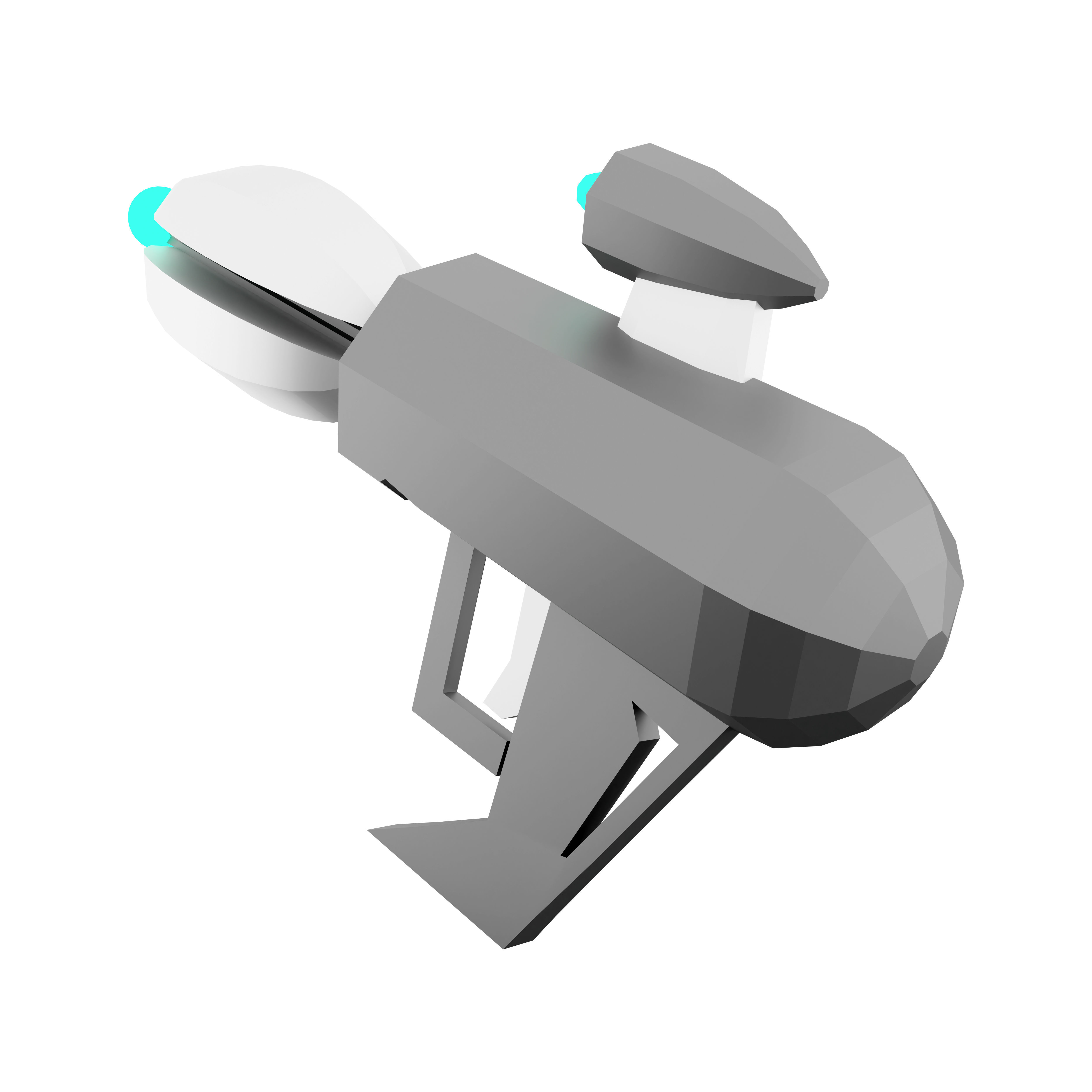 3d Futuristic Sci-Fi Assault Pistol low-poly icon 3D model | CGTrader