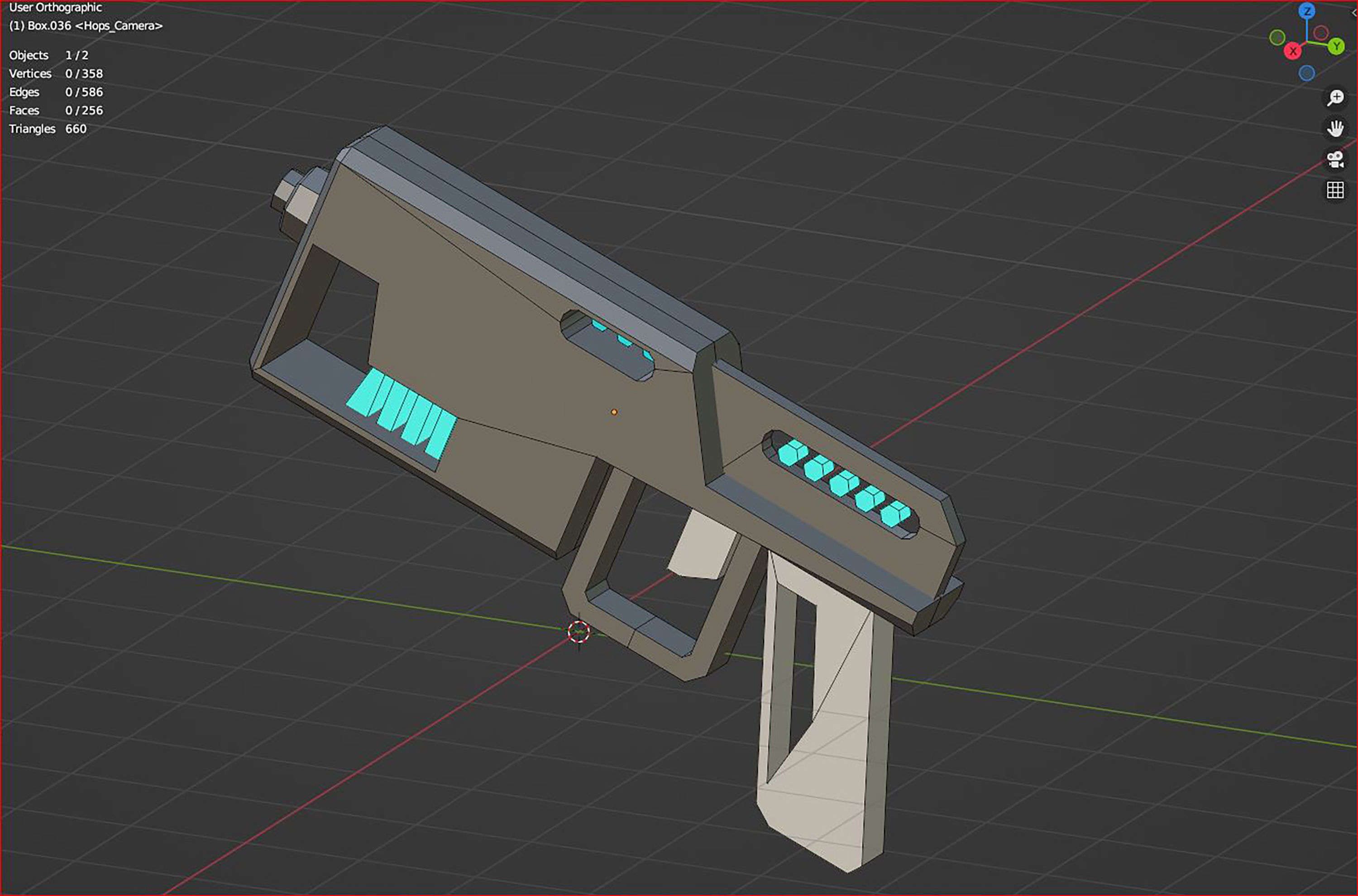 3d sci-fi small beam weapon icon 3D model | CGTrader