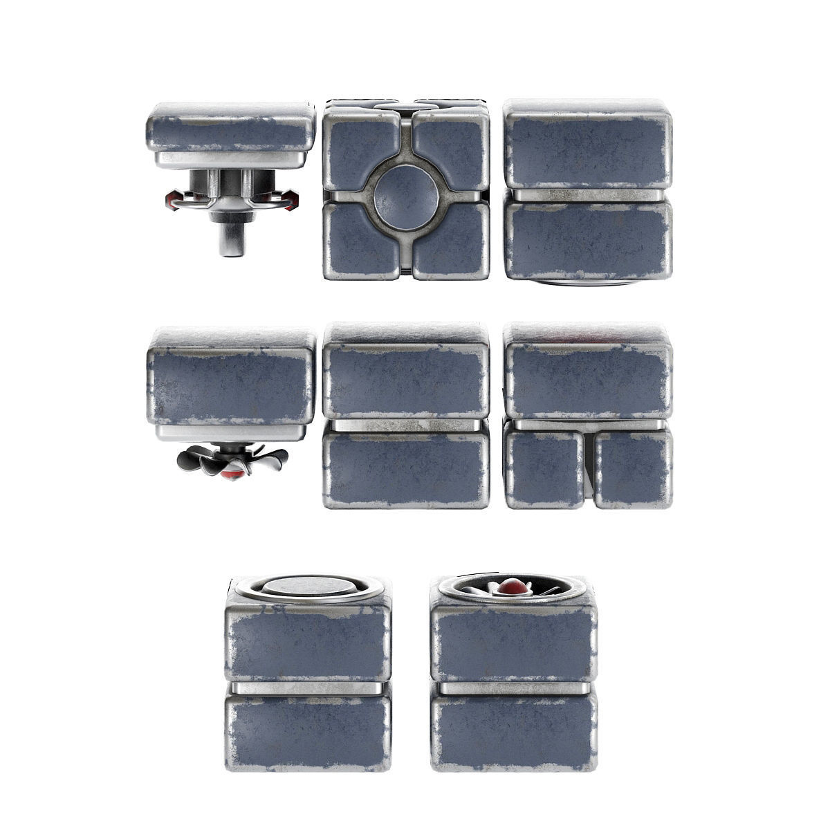 3D model stylized level modular platformer pack VR / AR / low-poly ...