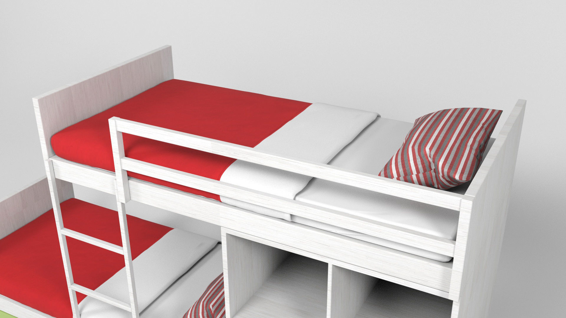 3D model Double bed with Wardrobe VR / AR / low-poly | CGTrader