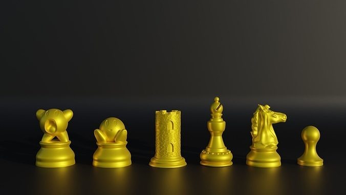 Kirby Character Figure Chess Set - 6 Different Pieces 3D model 3D ...