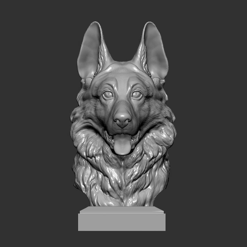 German Shepherd 3D print 3D model 3D printable | CGTrader