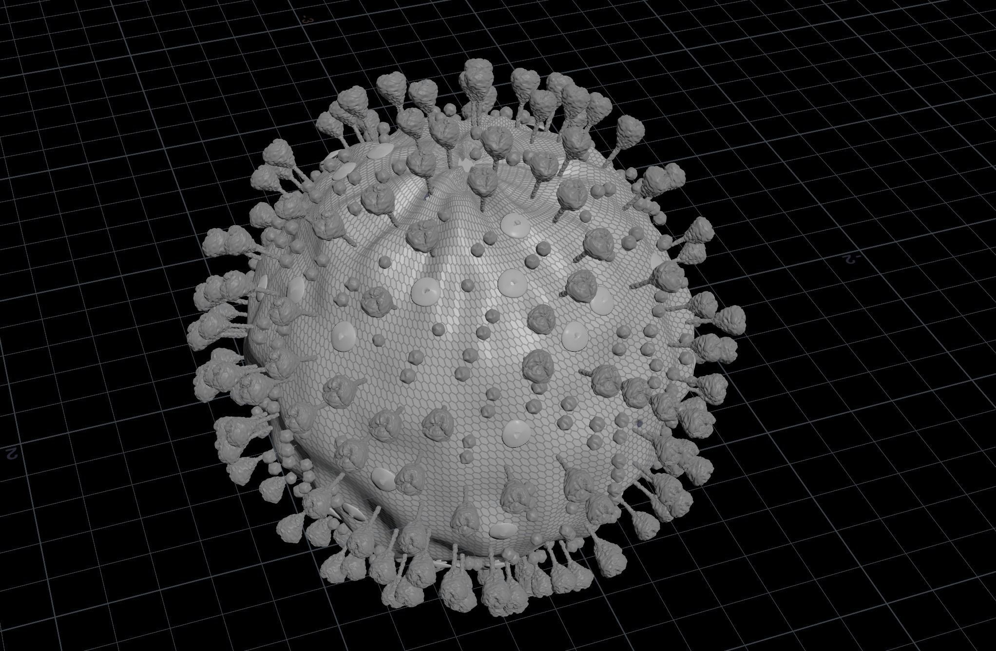 Corona Virus Covid 19 Bacteria 3D model | CGTrader