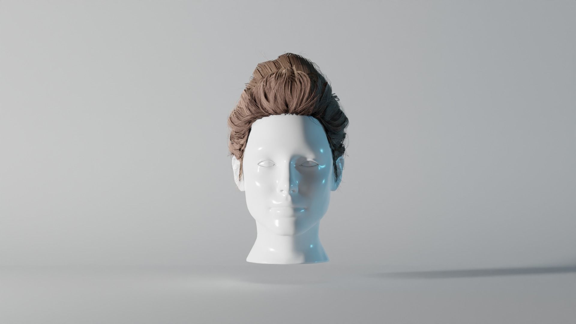 Realistic Female Hair 6 free VR / AR / low-poly 3D model | CGTrader