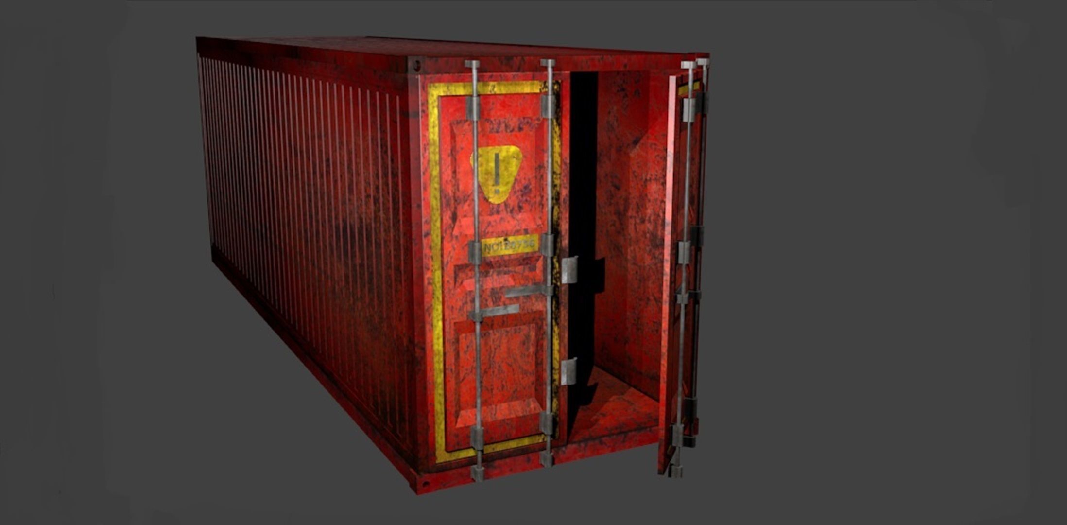 shipping container multiple parts 3D model | CGTrader