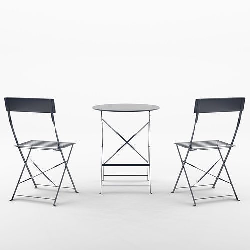 3D model Molly Cafe Set Grey 3D Model VR / AR / low-poly | CGTrader