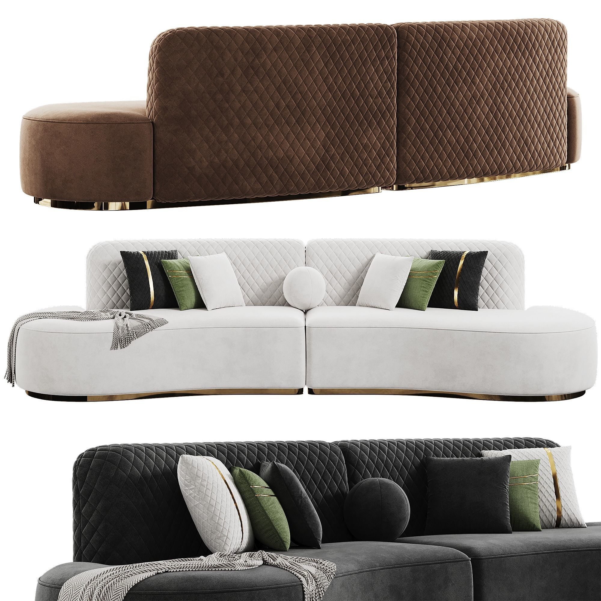 3D model PALERMO SOFA SET VR / AR / low-poly | CGTrader