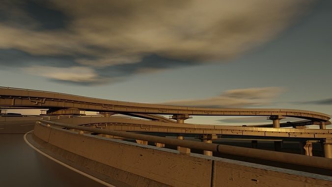 Highway intersection free 3D model | CGTrader