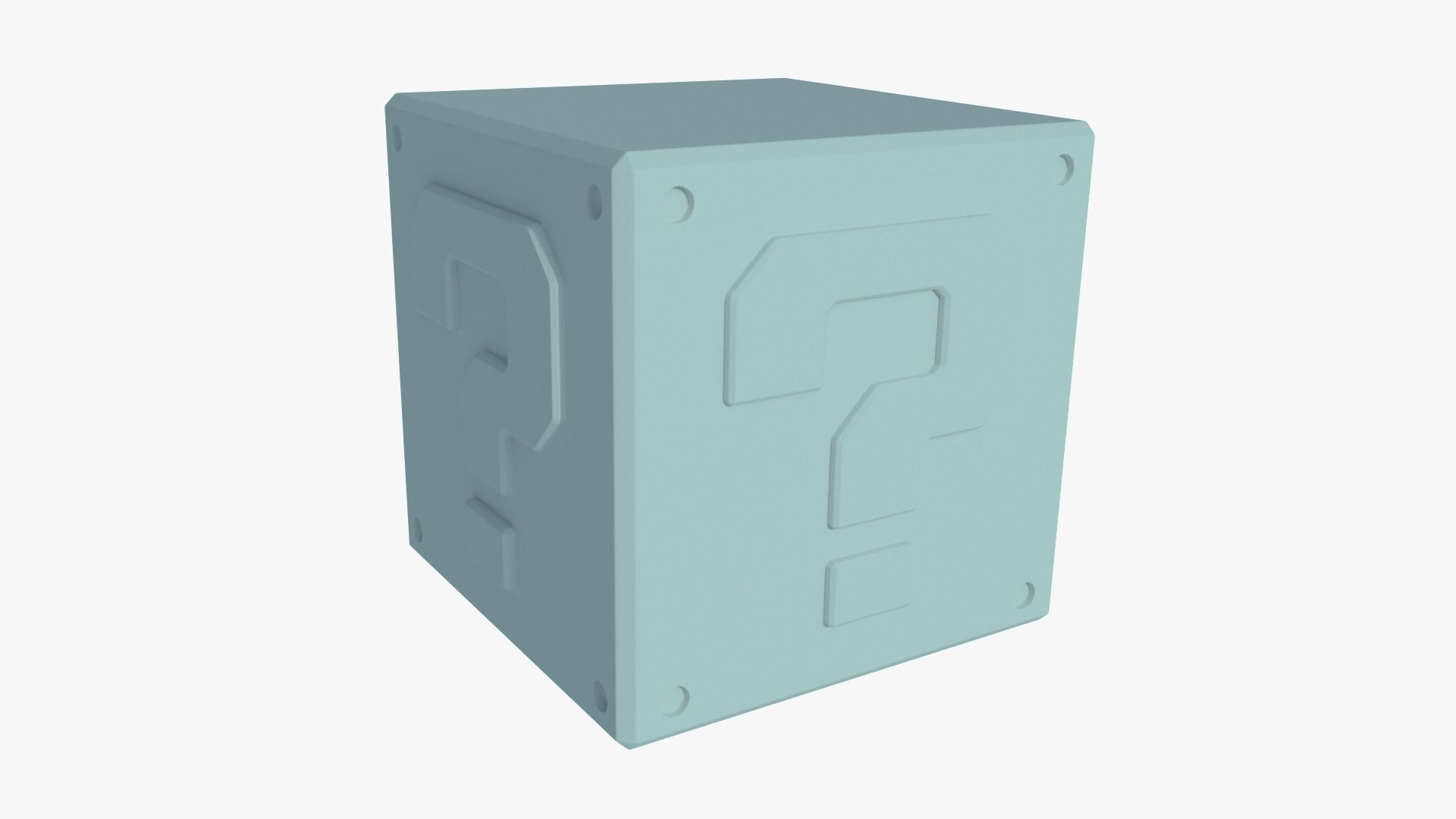 Yellow Mistery Block - Mario free 3D model | CGTrader