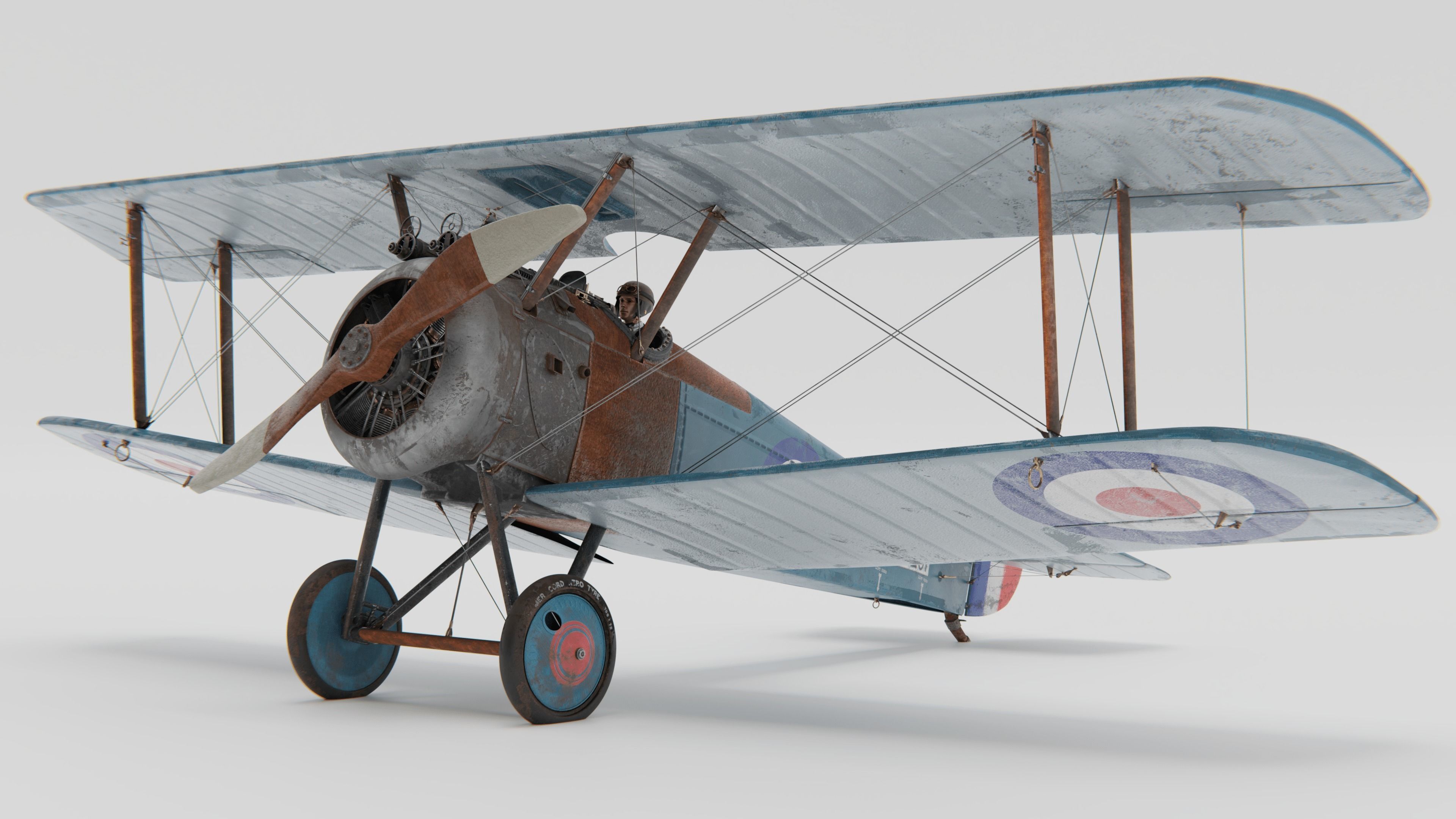 Sopwith Camel Biplane 1917-1920 3D model | CGTrader