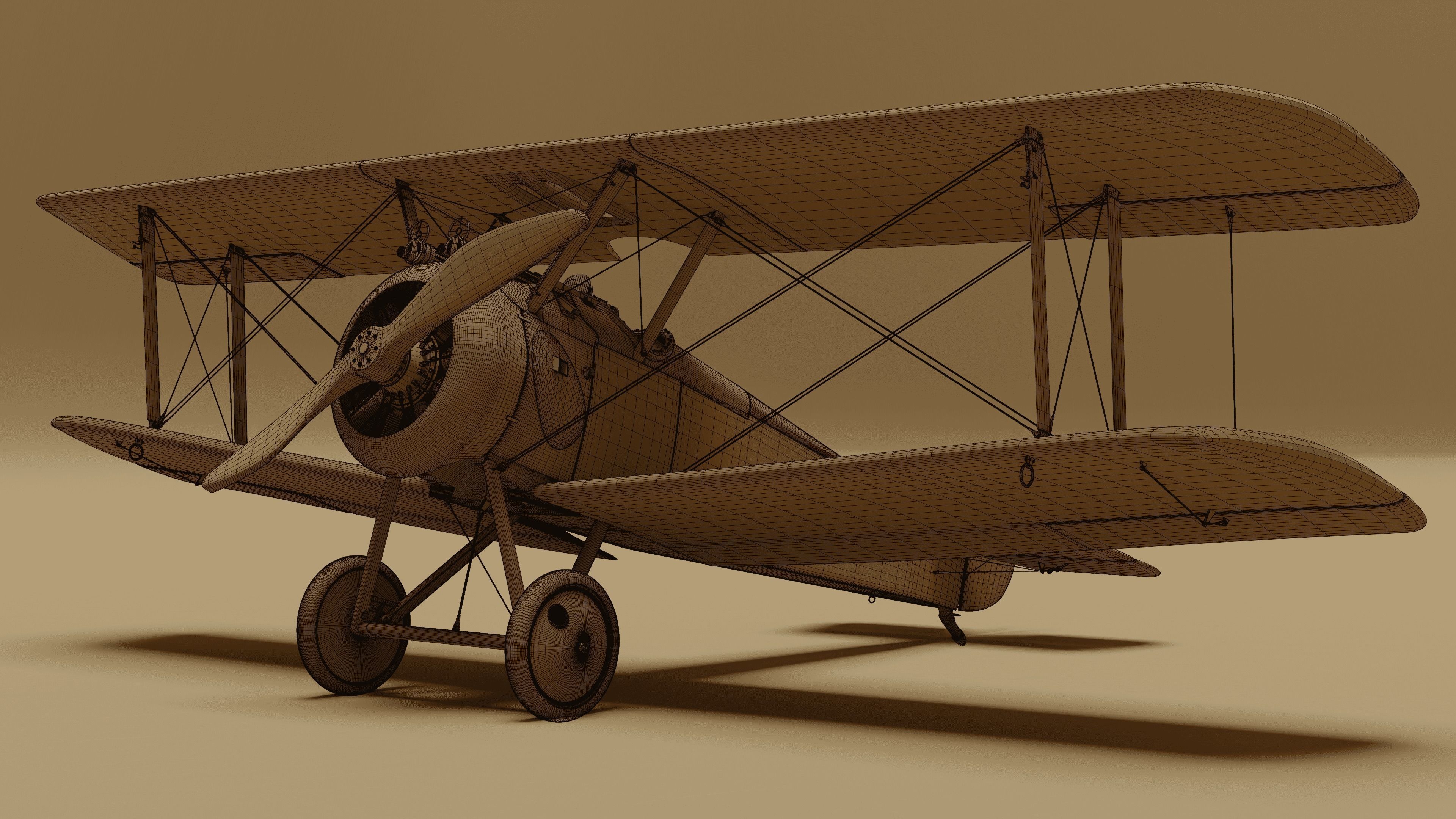 Sopwith Camel Biplane 1917-1920 3D model | CGTrader