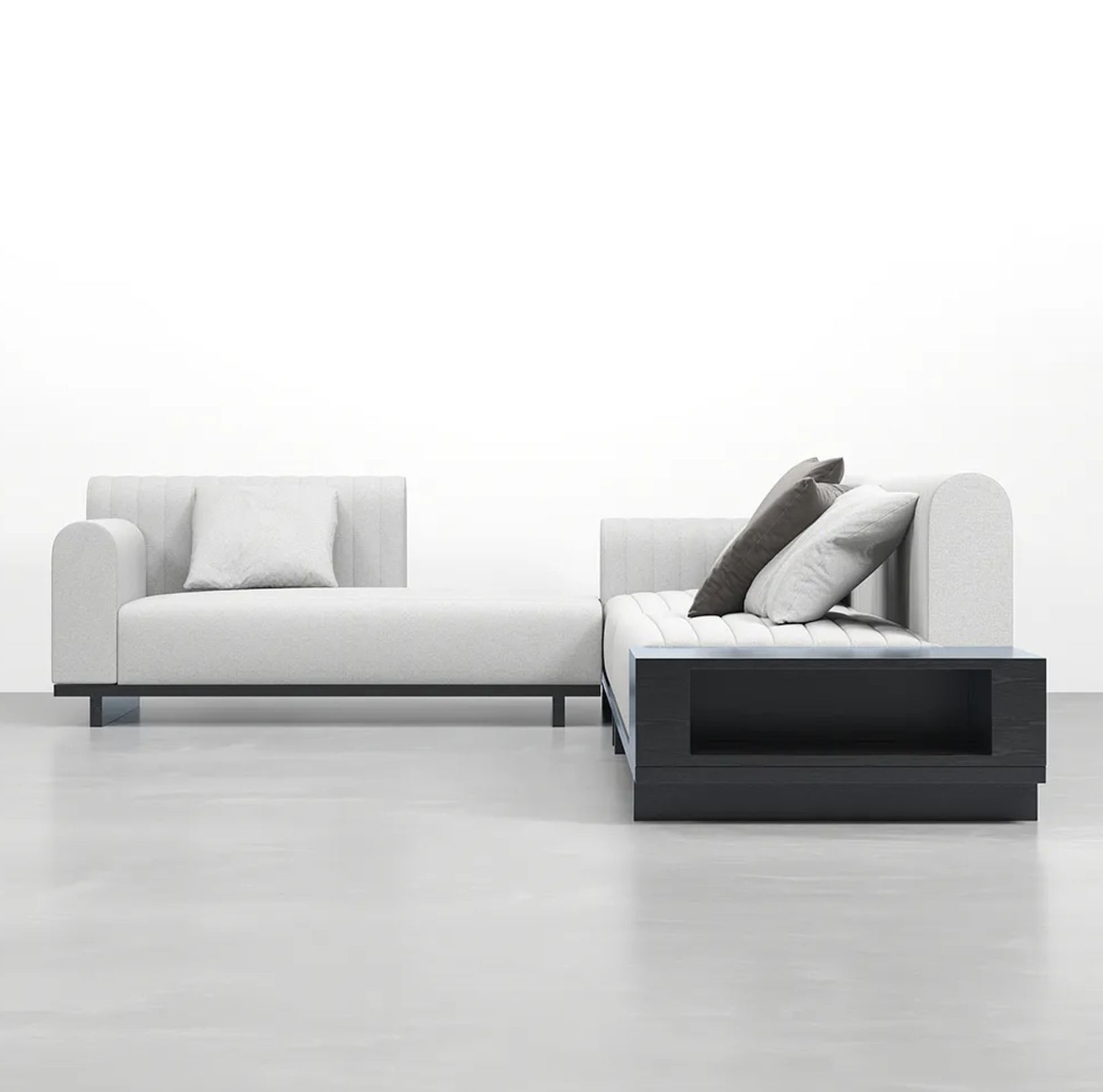 3980mm Modern Corner LShaped Sofa with Side Open Storage 3D model ...